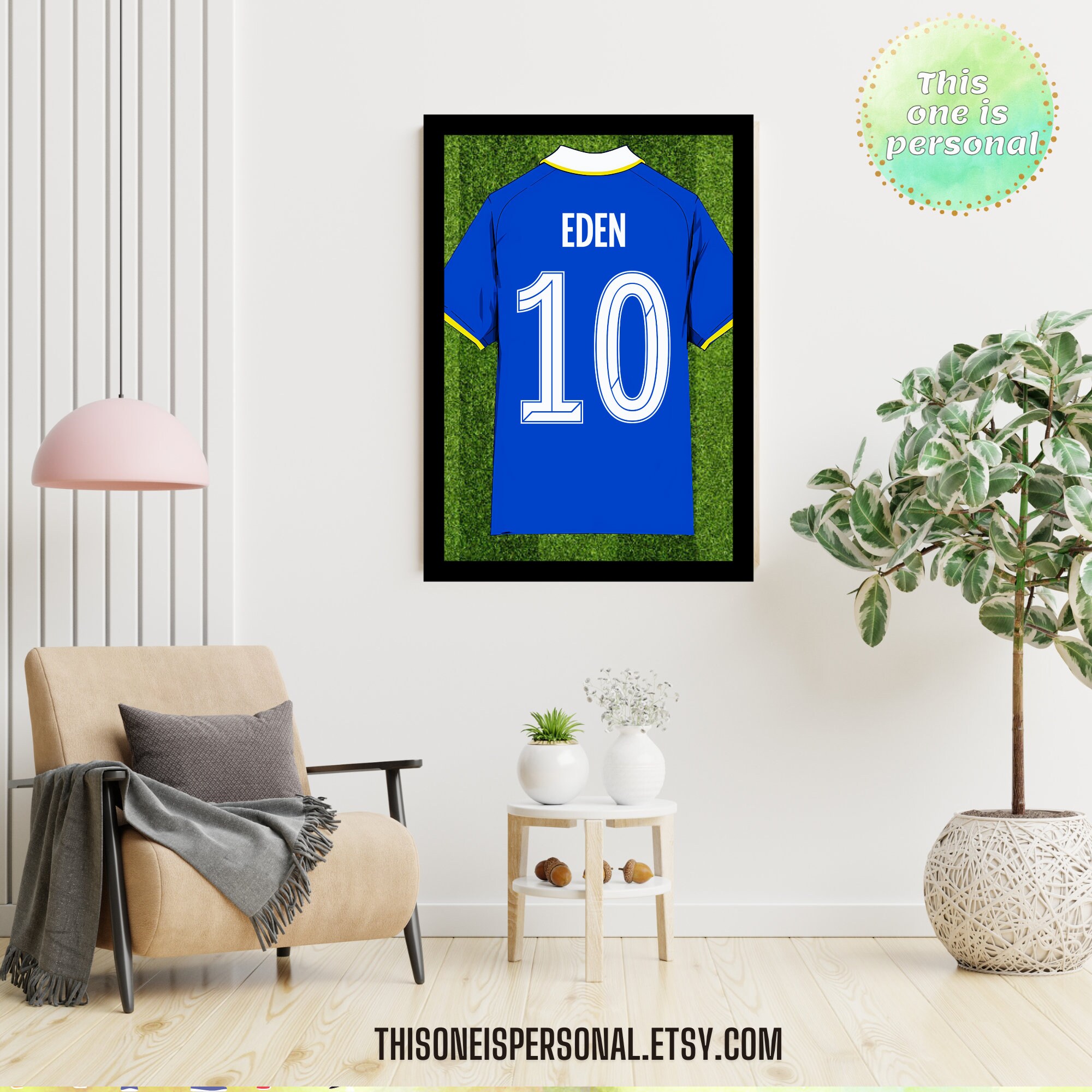Personalised Football Shirt Print, Soccer Print Any Team, Chelsea ...