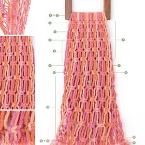 Macrame Market Bag PATTERN , Macrame Shopping Bag DIY, Macrame Net Bag ...