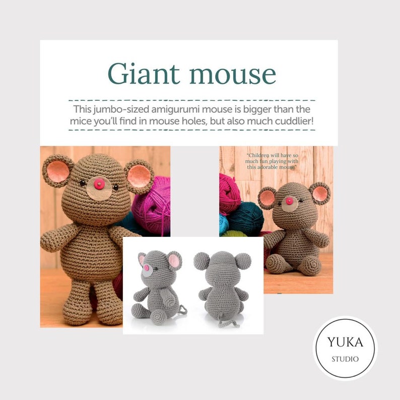Crochet Pattern Mouse - Crochet Mouse Pattern - Crochet Amigurumi Pattern - Crochet Pattern ...