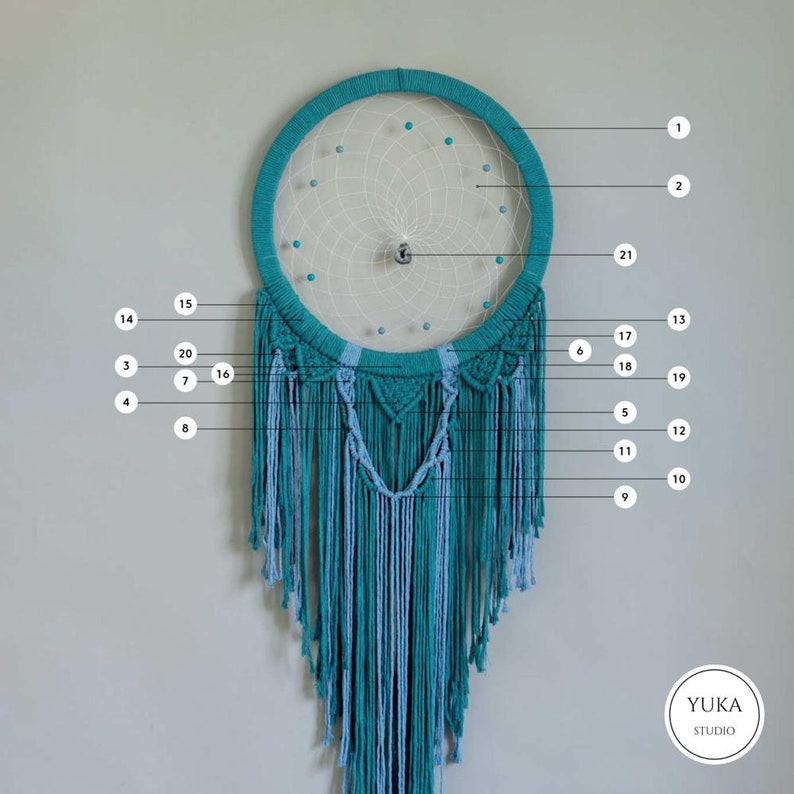 3in 1 Macrame Dream Catcher PDF Tutorial | Macrame Wall Hanging DIY | Macrame Dreamcatcher ...
