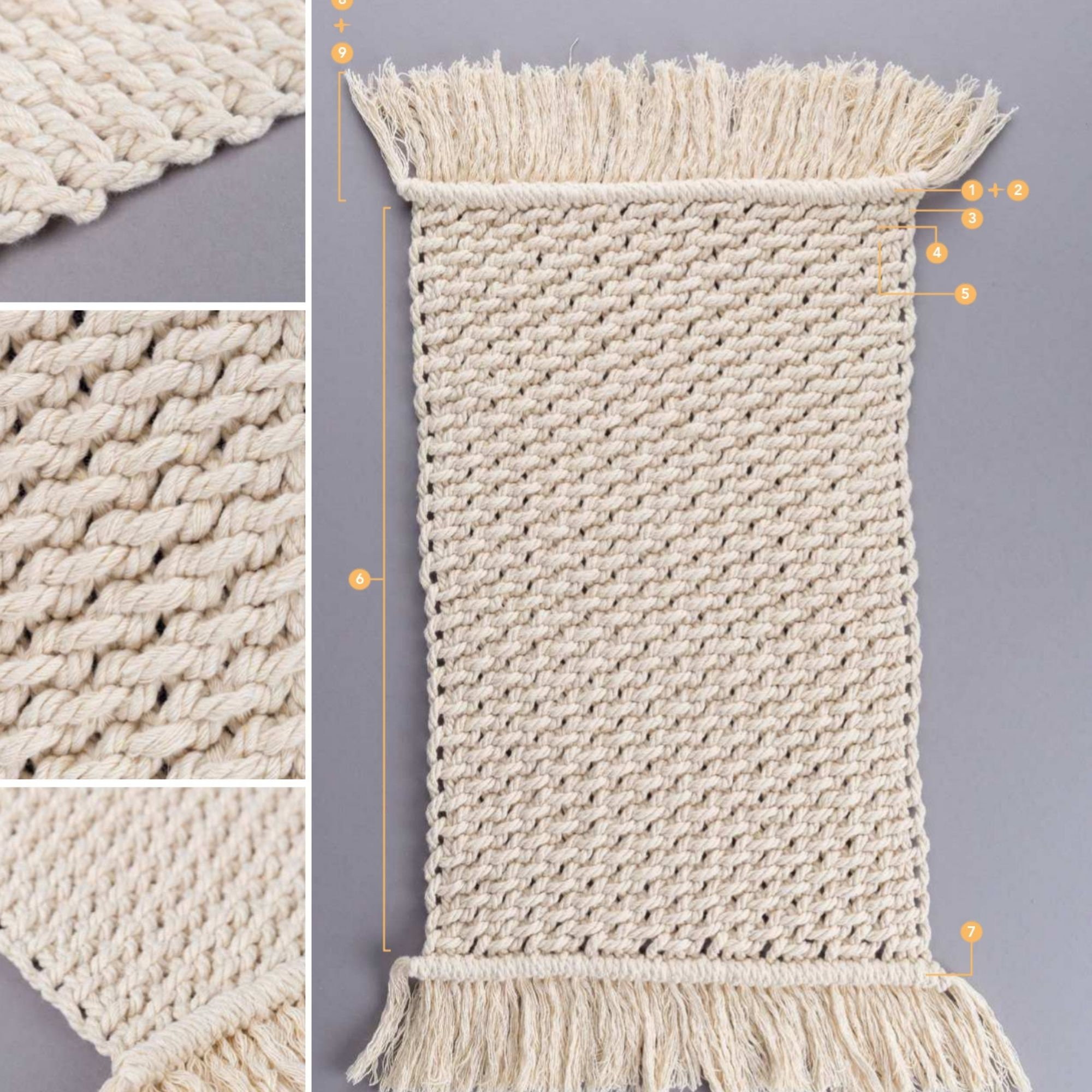 Macrame Table Runner Pattern, Instant Digital Download of Written PDF ...