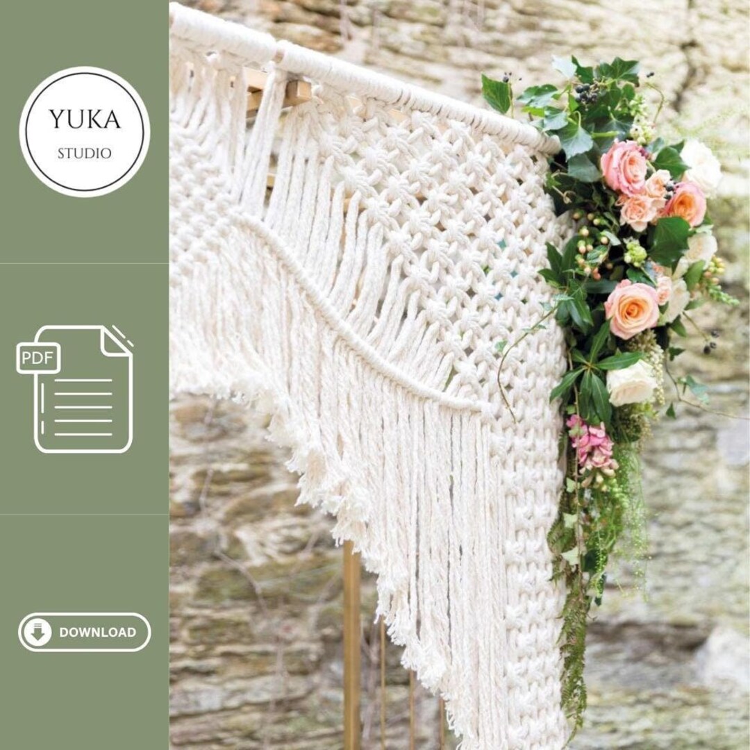 DIY Tutorial for Macrame Curtain, Window Drapery/garland, Door Covering ...