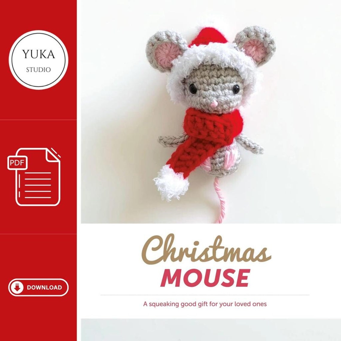Christmas Mouse Amigurumi Pattern, Christmas Mice Crochet Pattern ...