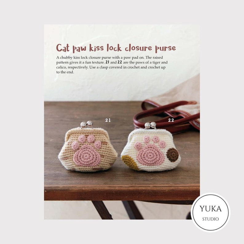 Crochet Cat Coin Purse Pattern Set: Easy Beginner Project (PDF Pattern ...