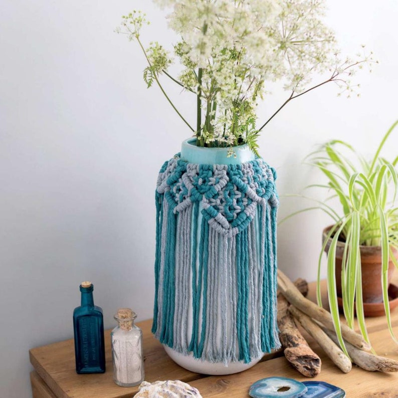 Macrame Jar Cover PDF Pattern, Macrame Tutorial, , Digital Macrame Jar ...