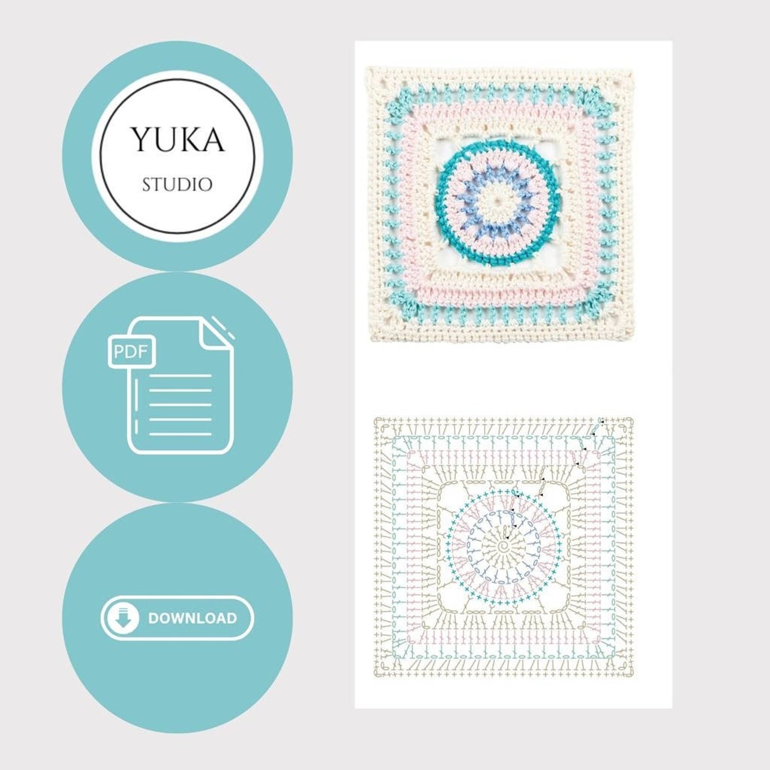 Holly Square Crochet Pattern: Granny Square Blanket (PDF Download) - Etsy