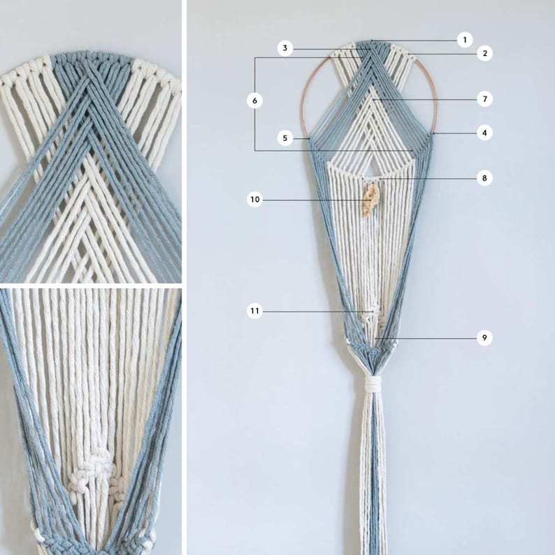 Macrame Dream Catcher PDF Tutorial Macrame Wall Hanging DIY Macrame ...