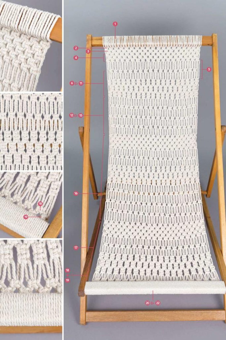 Macrame Deck Chair Pattern: DIY Hanging Swing Chair Tutorial (PDF ...