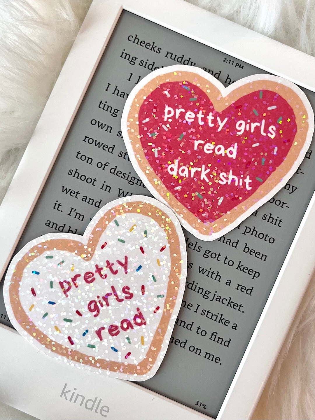 Pretty Girls Read/dark Sh*t • Holographic Sticker - Etsy