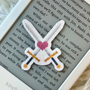 Sword Crossing Glitter Sticker - Etsy