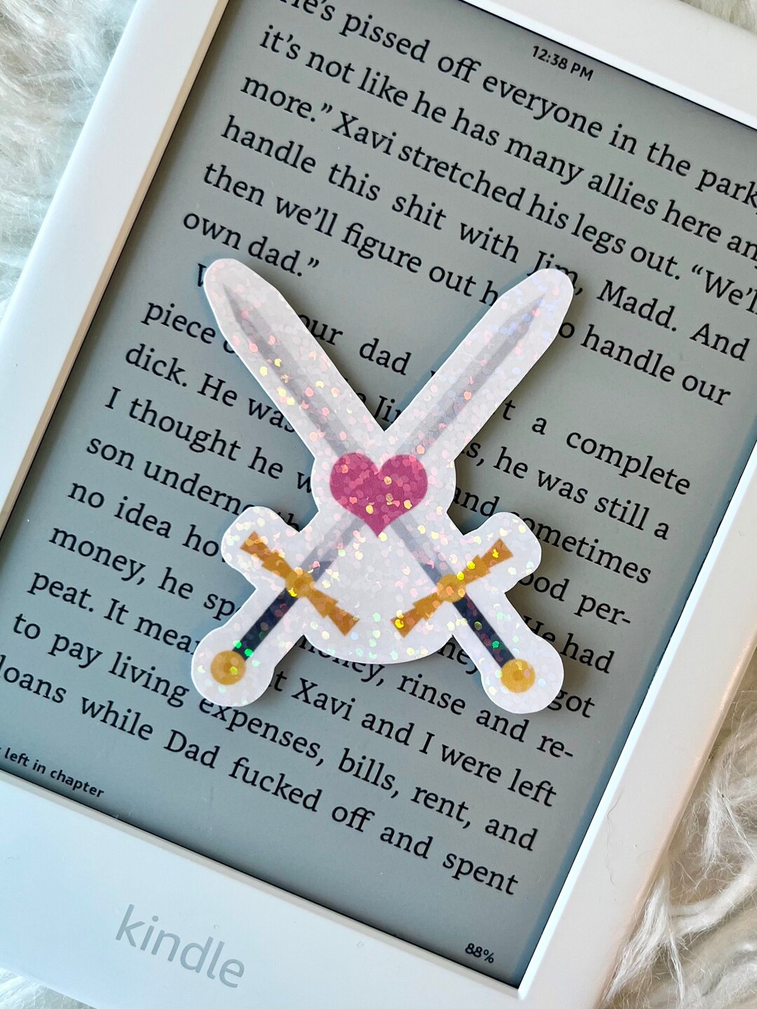 Sword Crossing Glitter Sticker - Etsy