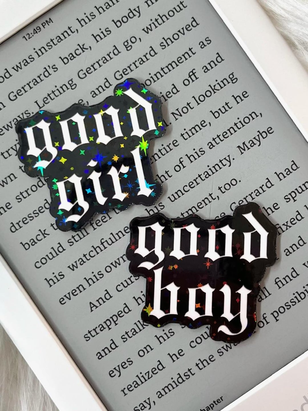 Gothic Good Girl • Good Boy • Holographic Sticker - Etsy