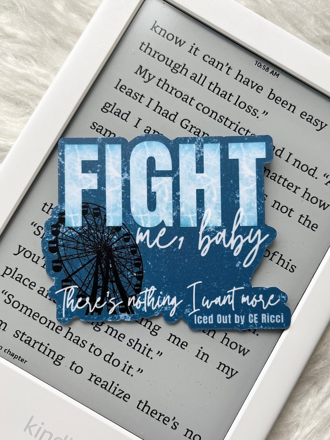 Fight Me, Baby • Iced Out by CE Ricci • Matte Sticker - Etsy