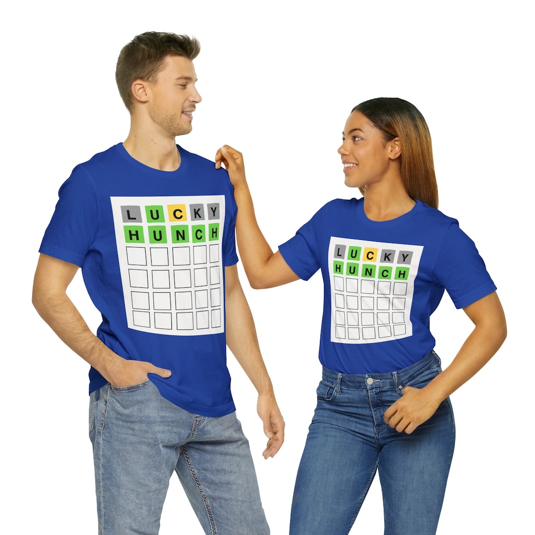 Wordle Lucky Hunch Tee Shirt Wordle T-shirt Unisex Wordle Genius, Gift ...