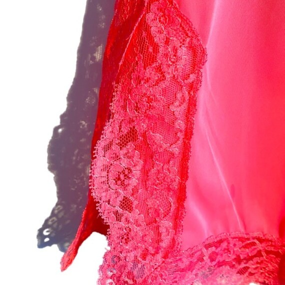 Vintage Vanity Fair Hot Pink Half Slip With Lace Trim… Gem