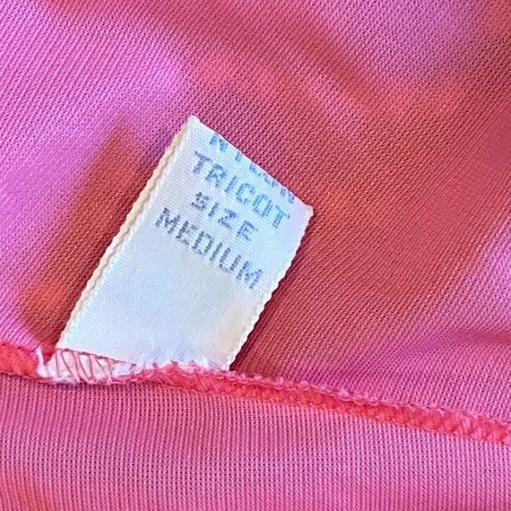 Vintage Vanity Fair Hot Pink Half Slip With Lace Trim… - Gem