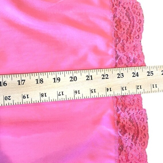 Vintage Vanity Fair Hot Pink Half Slip With Lace Trim… - Gem