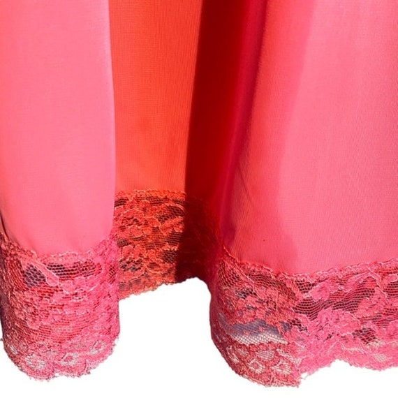 Vintage Vanity Fair Hot Pink Half Slip With Lace Trim… - Gem