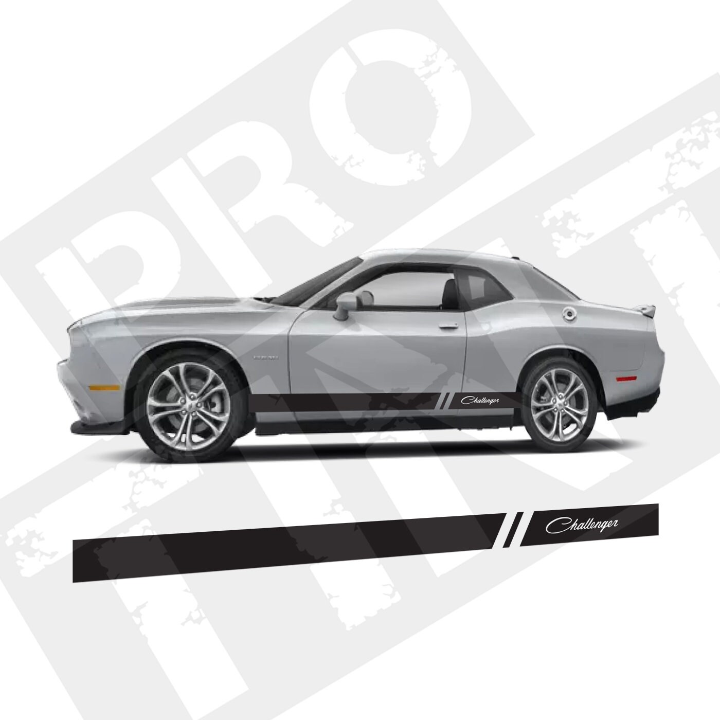 Dodge Challenger 2009-2023 Rocker Panel Stripes Stripes Stickers Decal ...