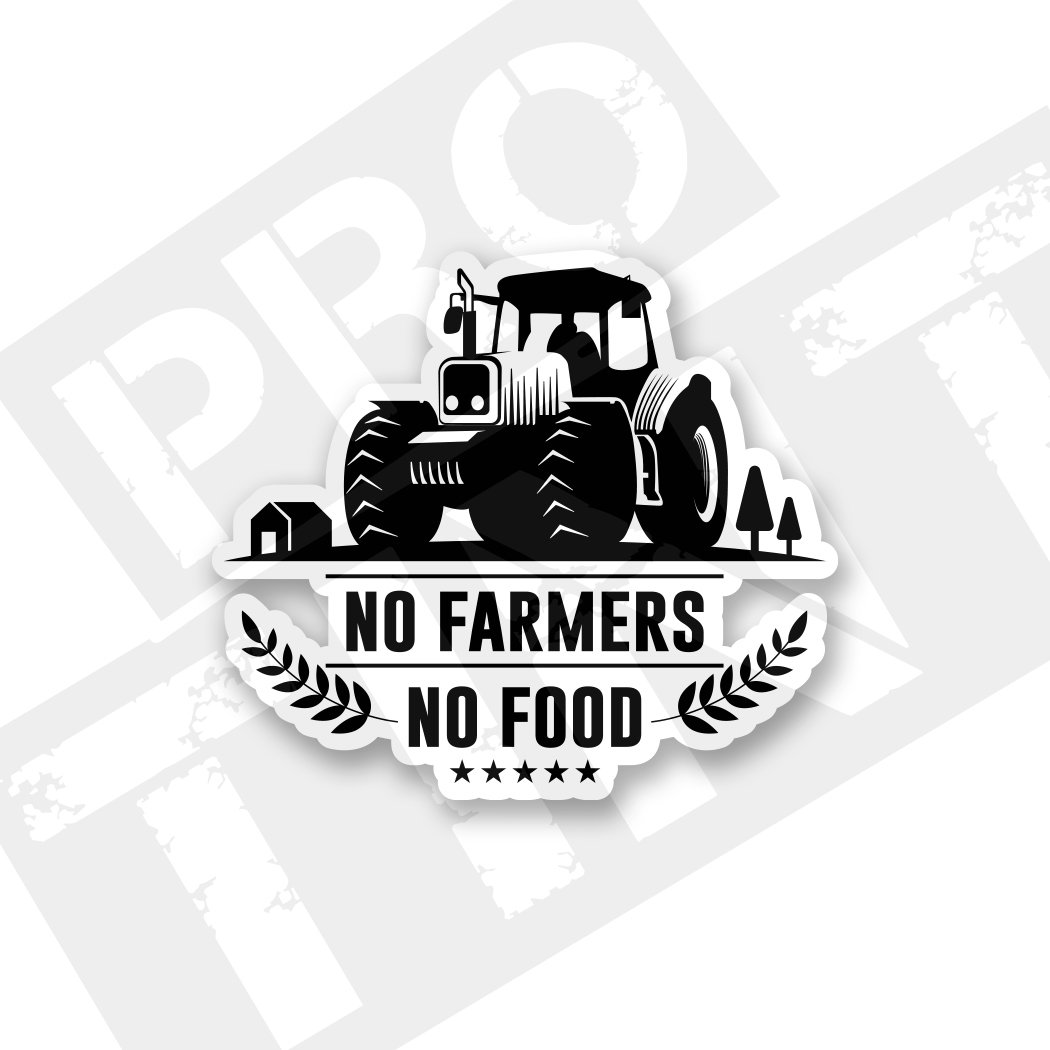 No Farmers No Food - Waterproof Vinyl, Car Decal, Laptop Decal, Water ...