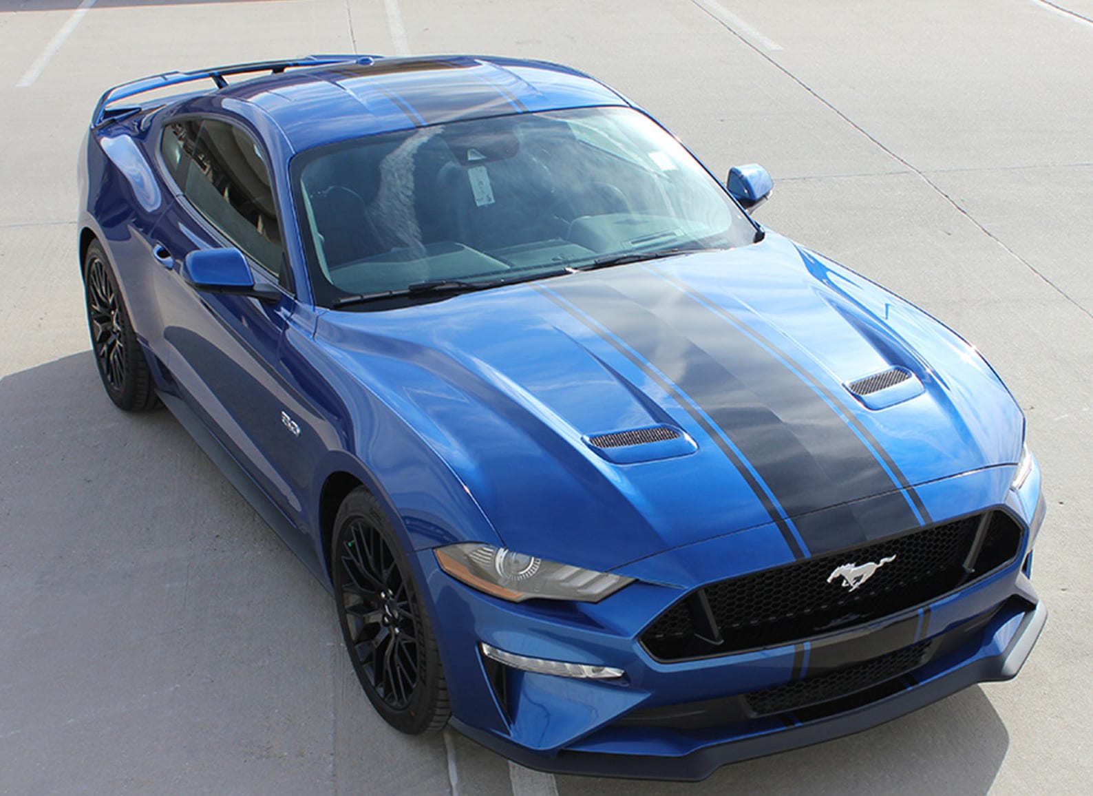 Fits Ford Mustang Hood, Roof, Trunk Stripe Kit (3 Piece) Graphics for ...