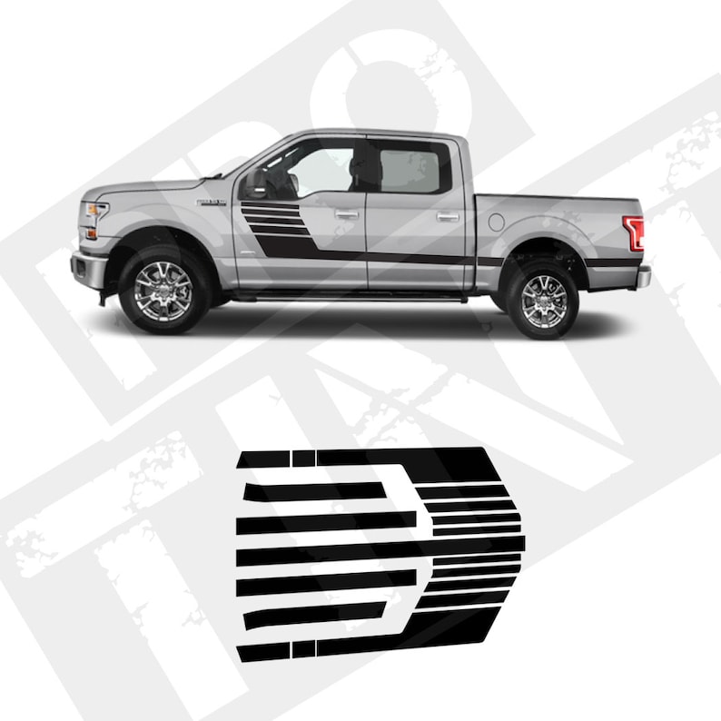 F150 Truck Side Stripe Kit, Decal (6 Piece) Graphics for Years 2015 ...