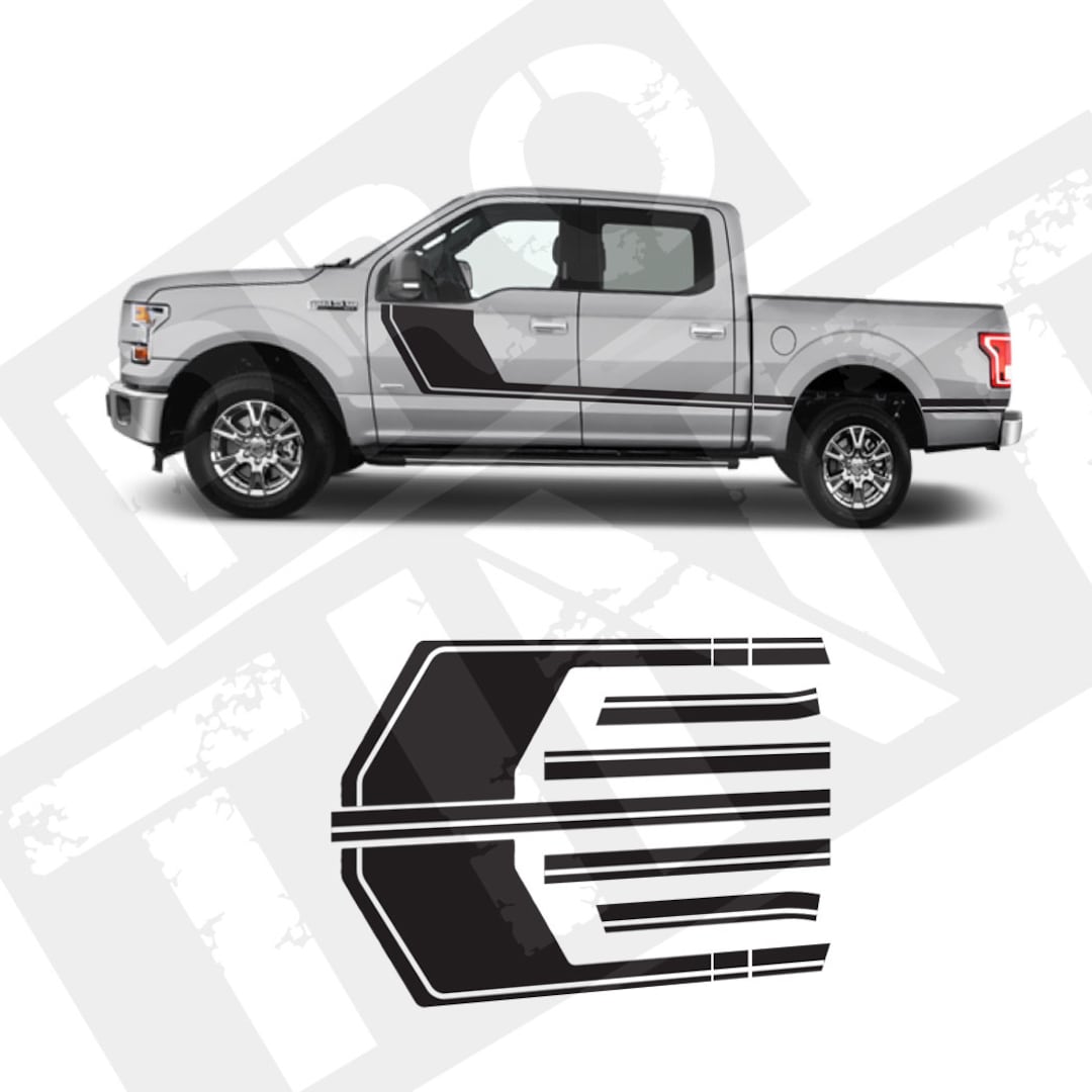 F150 Truck Side Stripe Kit, Decal (6 Piece) Graphics for Years 2015 ...