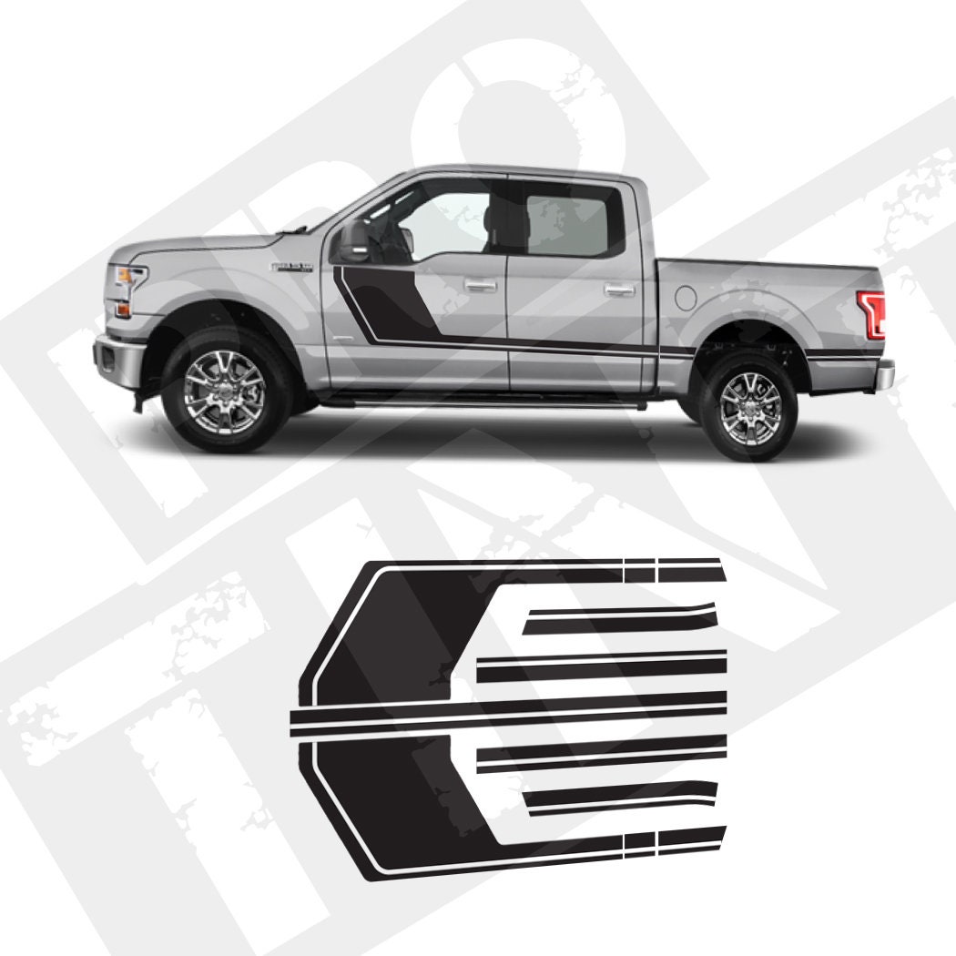 F150 Truck Side Stripe Kit, Decal (6 Piece) Graphics for Years 2015 ...
