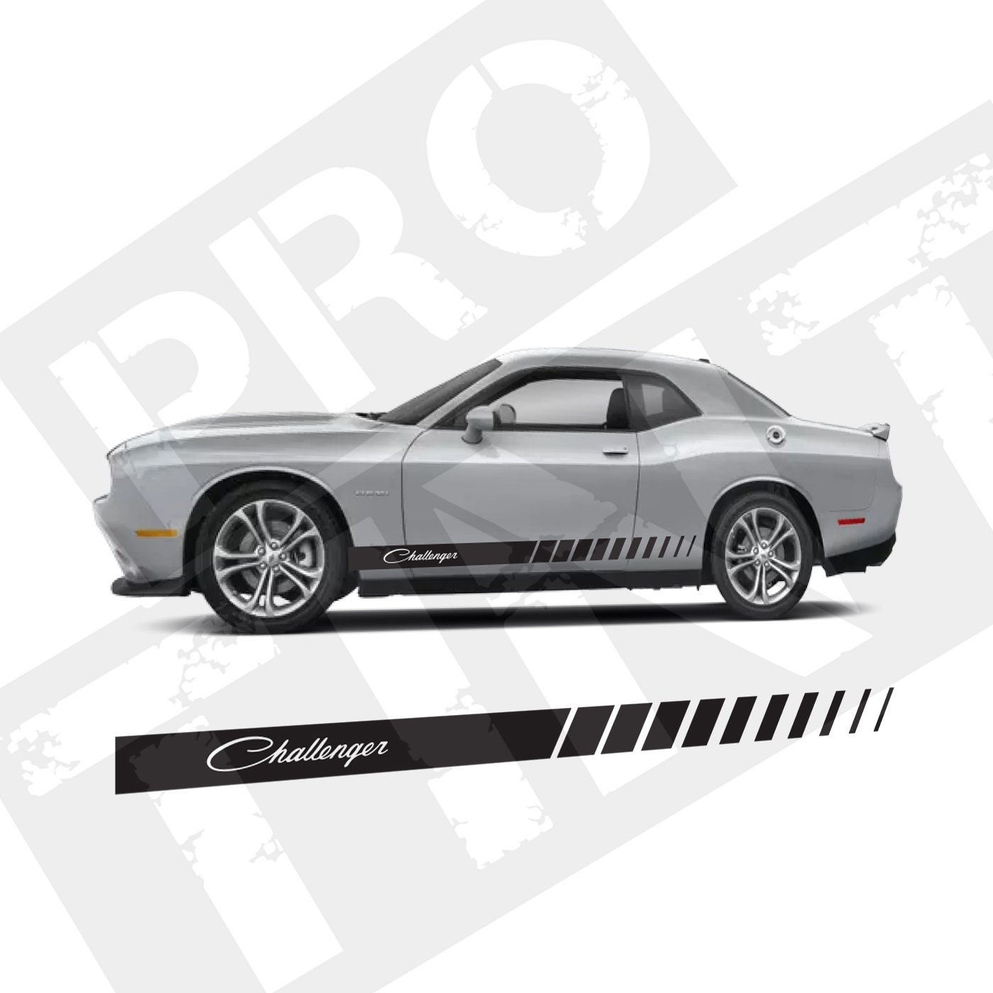 Dodge Challenger 2009-2023 Rocker Panel Stripes - Stripes Stickers ...