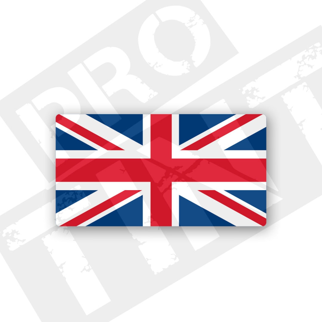 Union Jack Flag Vinyl Decal - Waterproof Vinyl, Car Decal, Laptop Decal ...