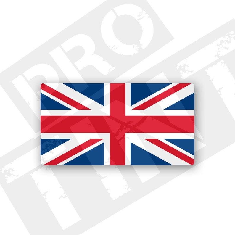 Union Jack Flag Vinyl Decal - Waterproof Vinyl, Car Decal, Laptop Decal ...