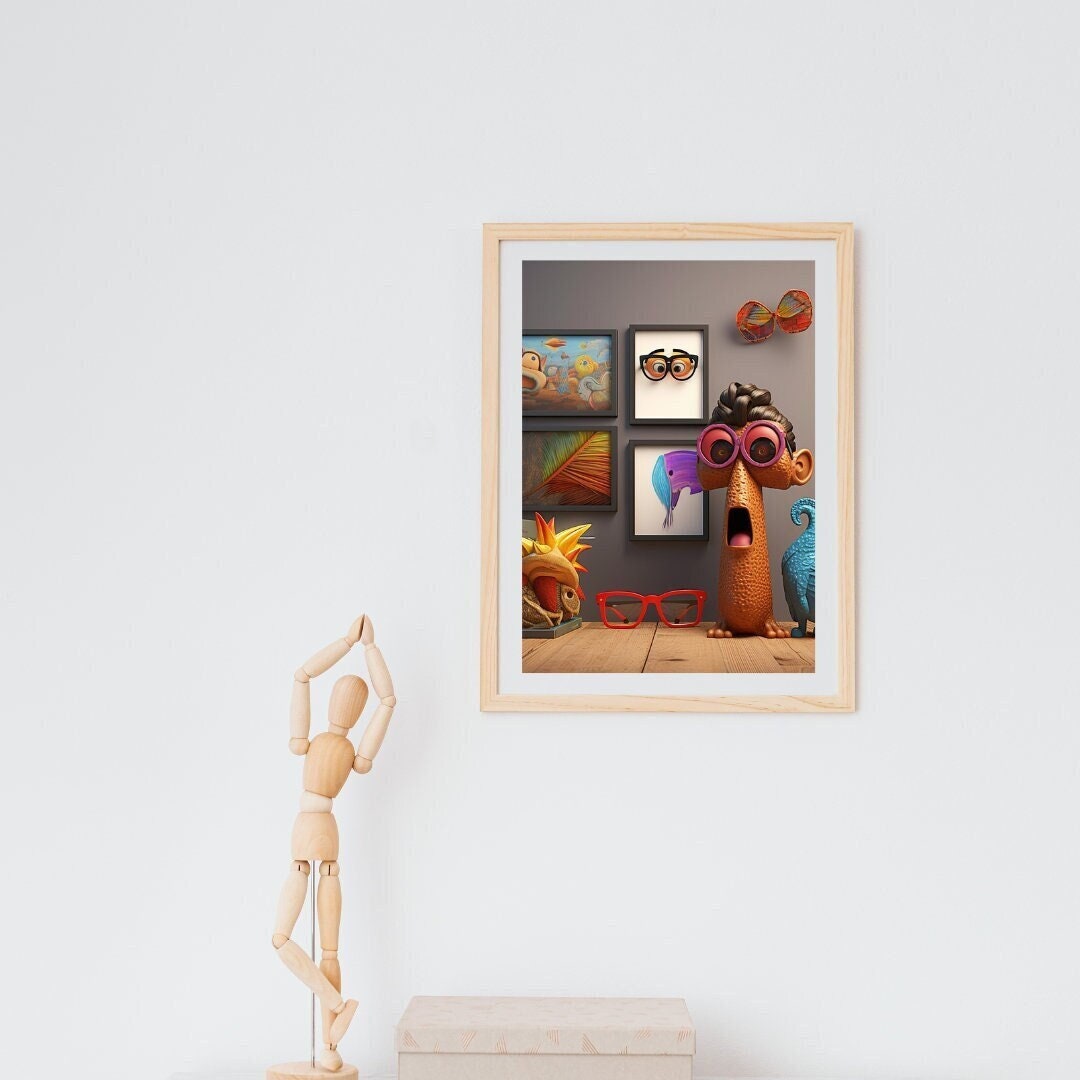 Ai-made Pixar Style 3D Art Accessories and Sunglasses: Unleash - Etsy