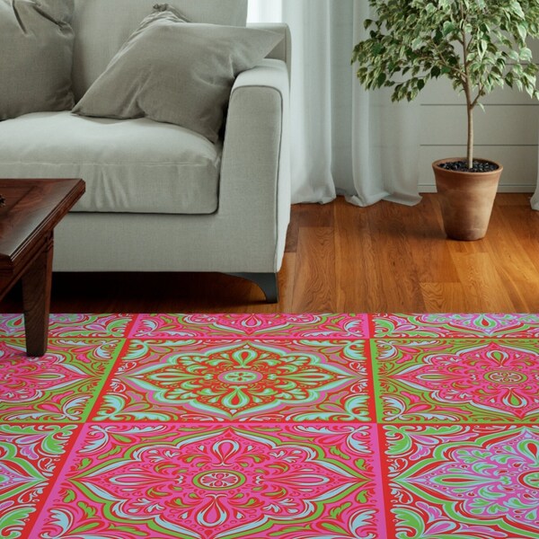 Pink Rug - Etsy
