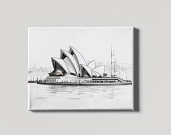 Square Sydney Australia Iconic Opera House Pendant Keychain - Etsy