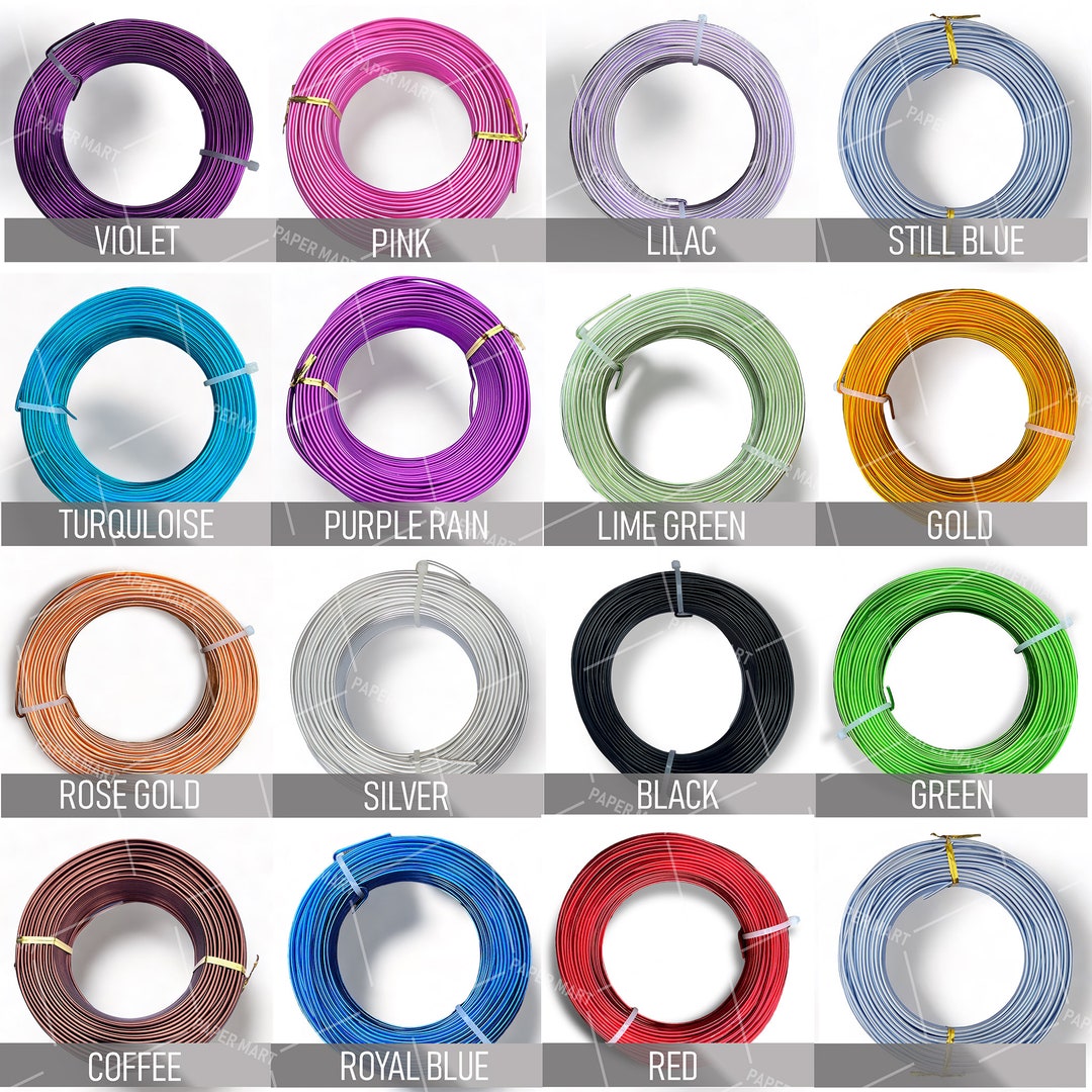 Florist / Craft Aluminium Coloured Wire 12 Gauge /please Choose Qty and ...