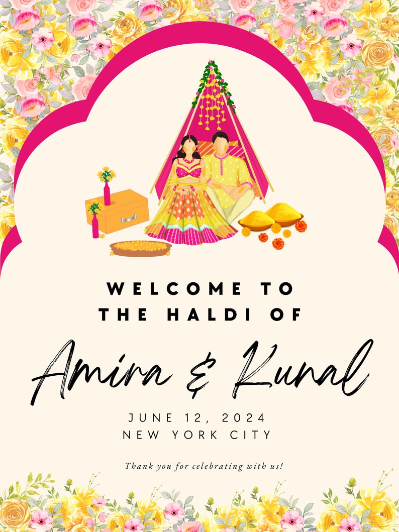 Haldi Sign Haldi Decor Pithi Welcome Signage Indian Wedding - Etsy