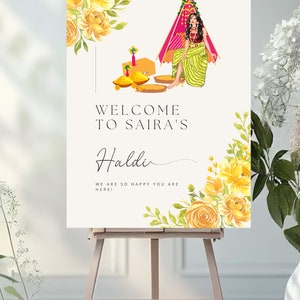 Haldi and Mehndi Welcome Sign, Custom Haldi Sign, Mehendi Welcome Sign ...