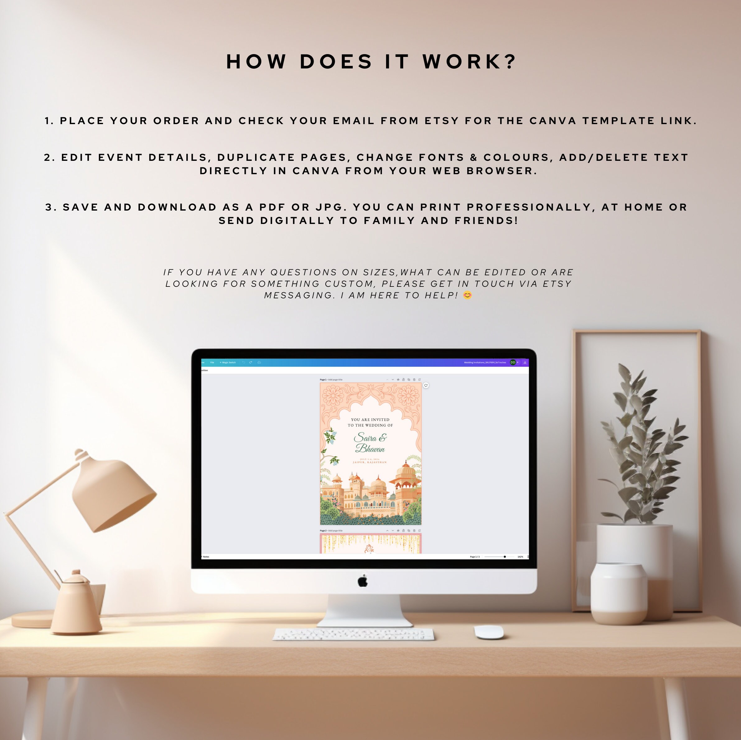 Tropical Beach Save the Date Template, Goa Indian Wedding Invitation ...