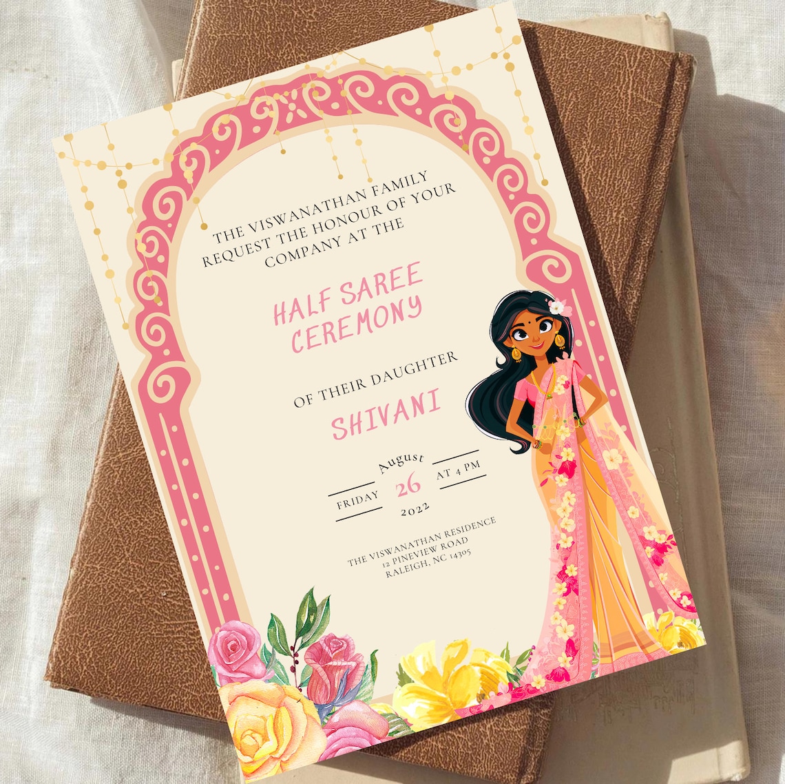 South Indian Puberty Ceremony Invitation Template, Ritu Kala Samskaram ...