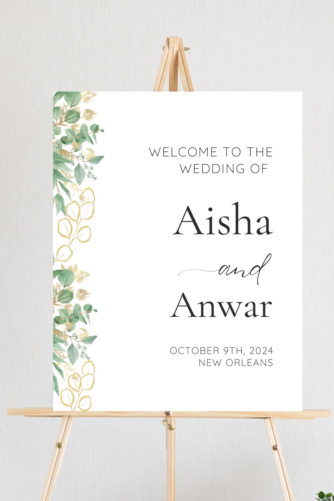Wedding Welcome Sign, Minimal Welcome Sign, Welcome Template Instant ...