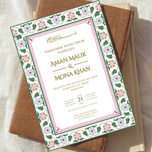 Digital Nikkah Invite, Luxury Nikkah Invitation Card, Digital Walima ...