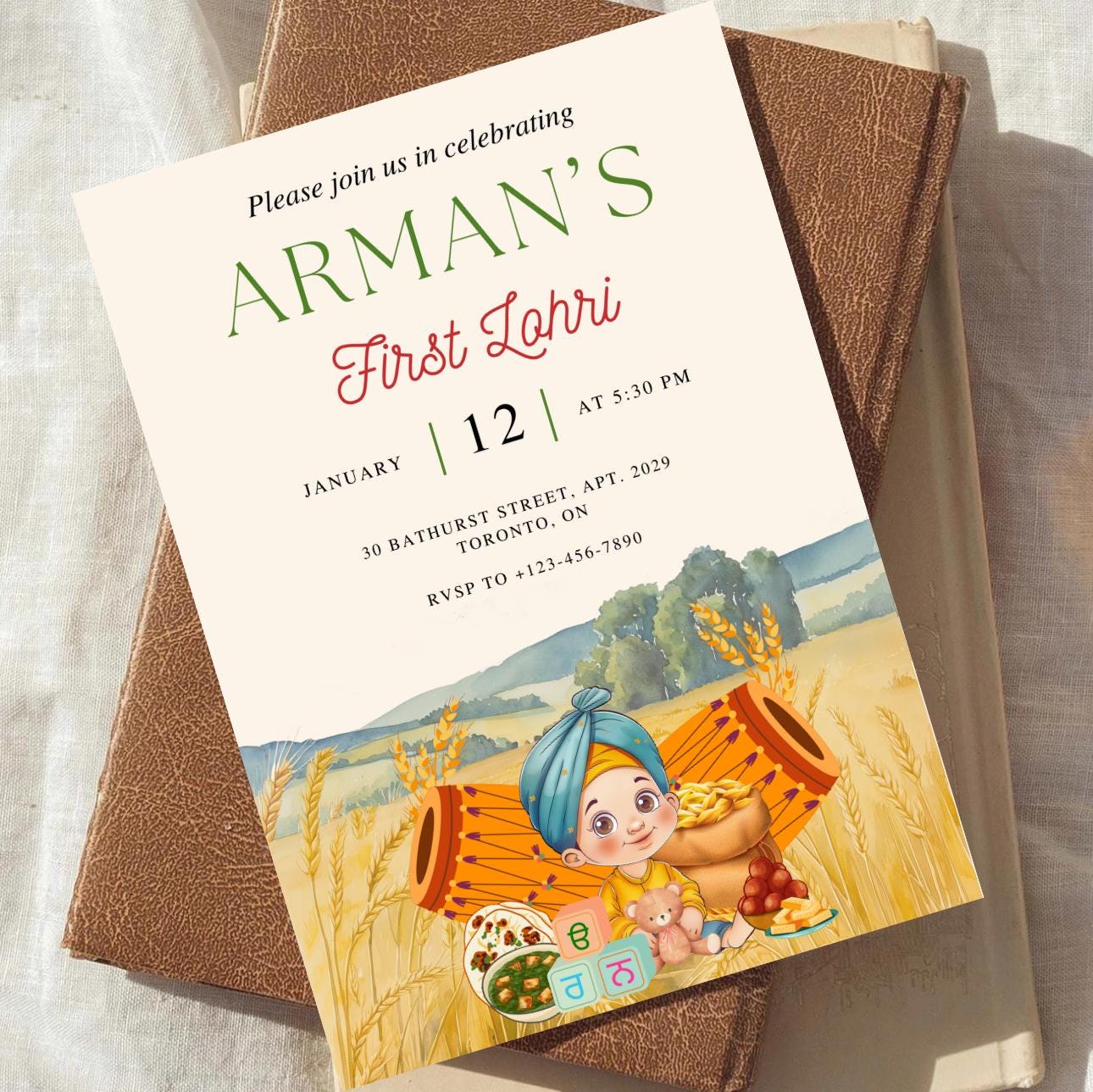 Editable Lohri Invitation Card, First Lohri Invite, Lohri Celebration ...