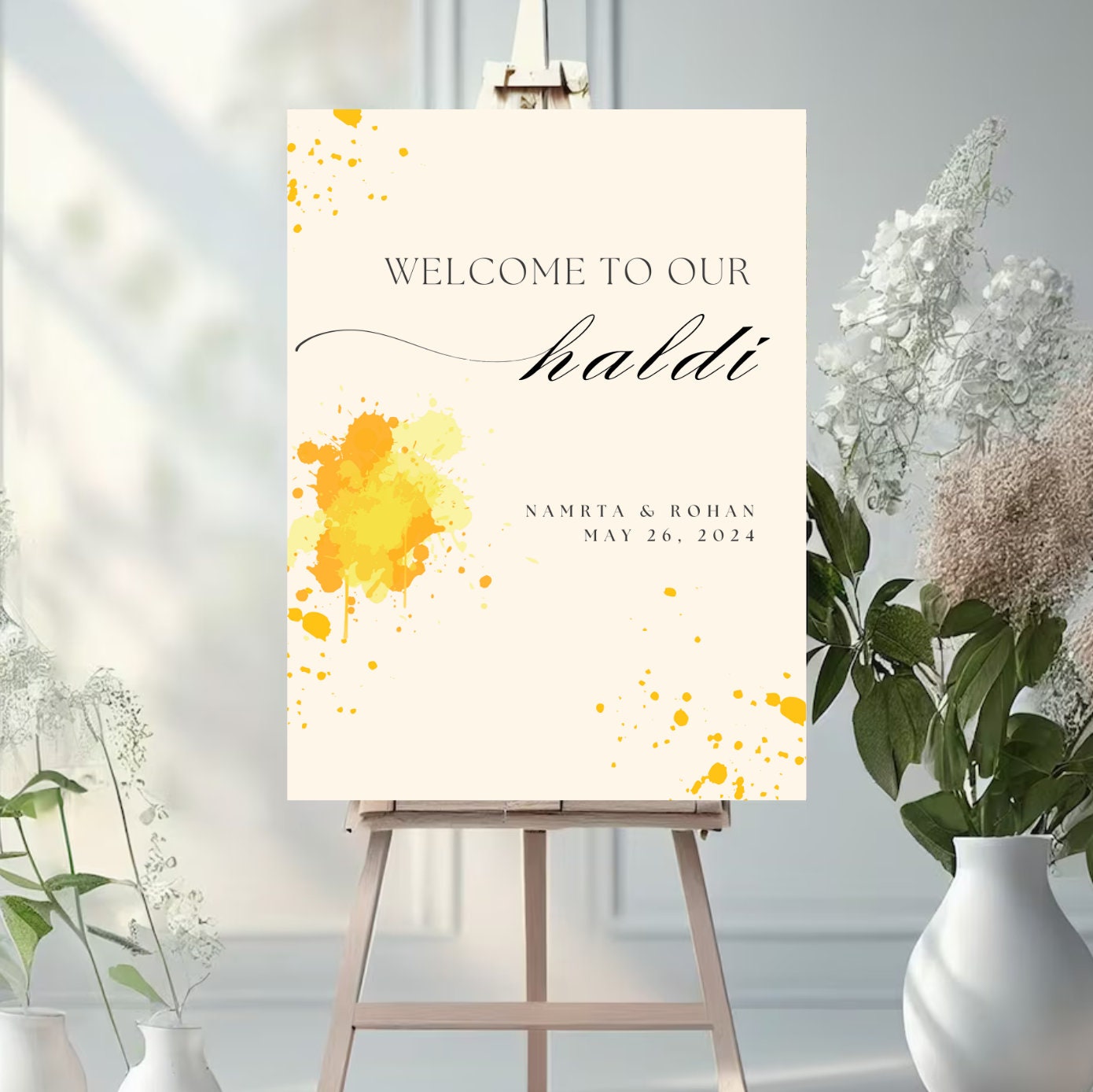 Haldi Sign, Haldi Decor, Indian Wedding Welcome Sign, Haldi Entrance ...