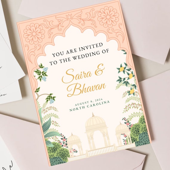 Indian wedding invitations templates store