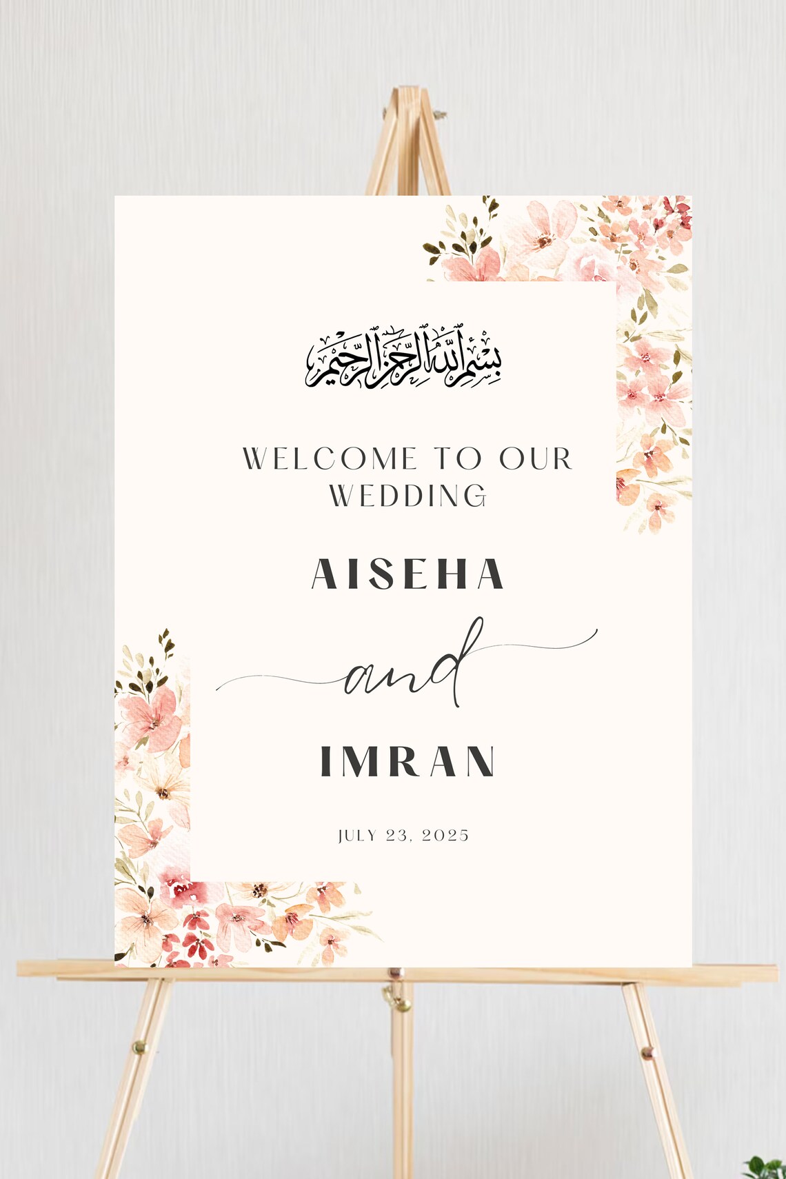 Nikkah Wedding Welcome Sign for Islamic Wedding Nikkah Wedding - Etsy