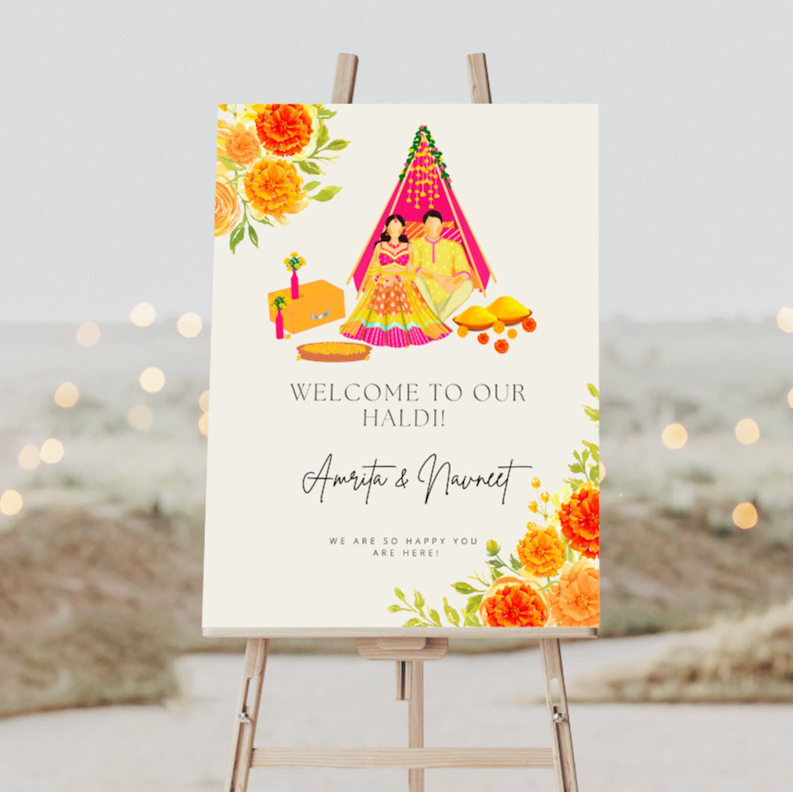 Haldi and Mehndi Welcome Sign Custom Haldi Signage Mehendi - Etsy