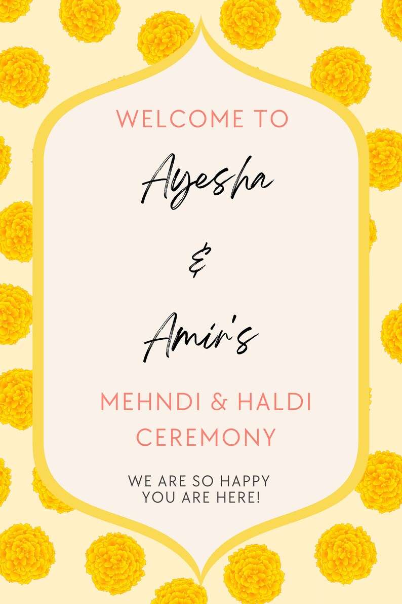 Haldi and Mehndi Welcome Sign for Indian Wedding Decor Wedding - Etsy