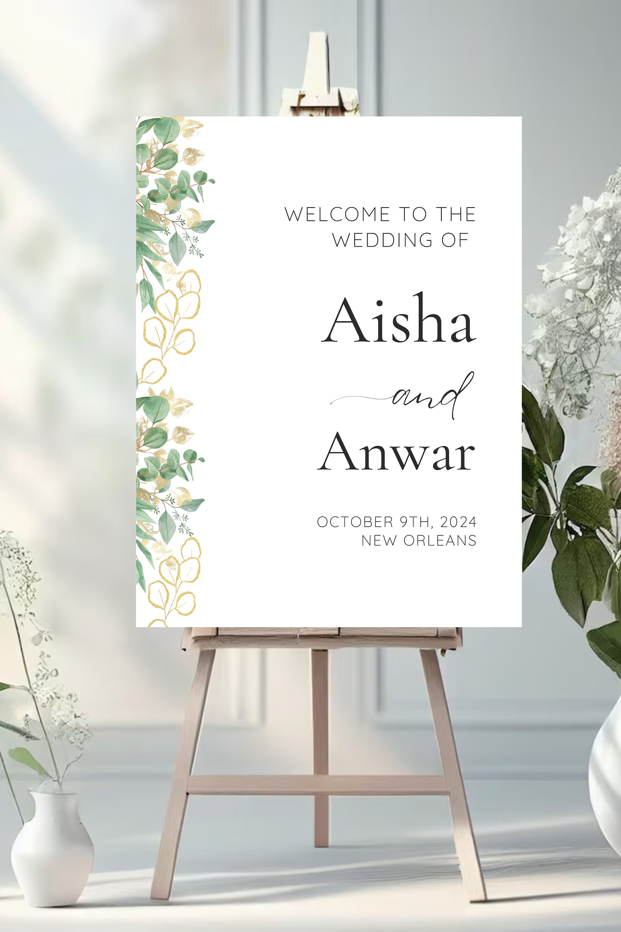 Wedding Welcome Sign, Minimal Welcome Sign, Welcome Template Instant ...