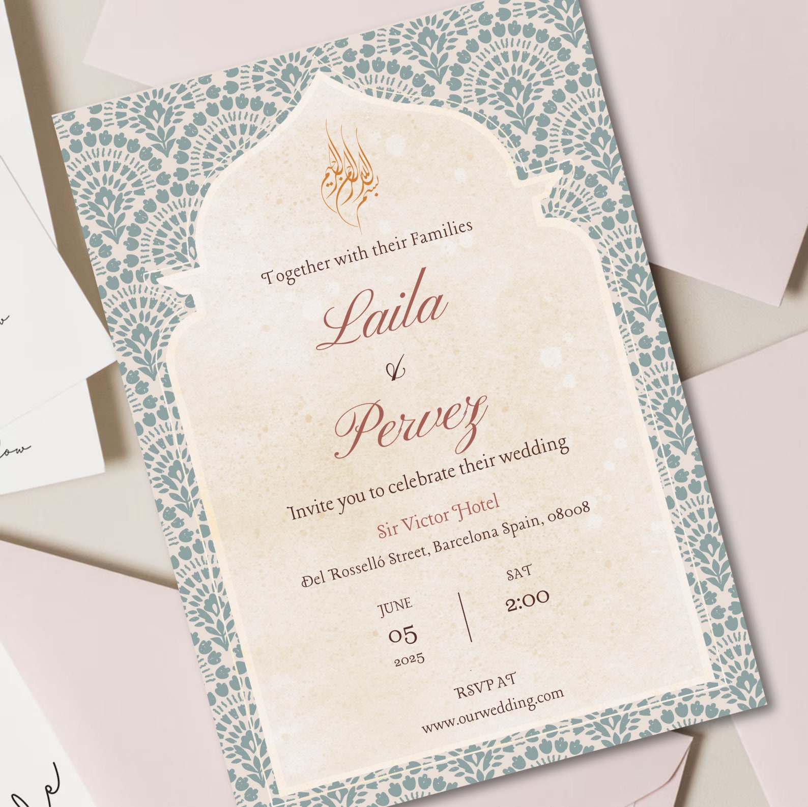 Luxury Nikkah Card, Nikkah Invitation Card, Digital Walima Card ...