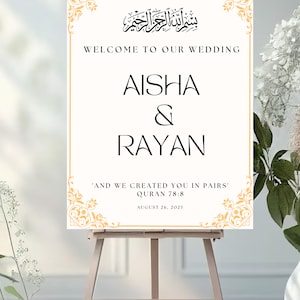Wedding Welcome Sign Template Islamic Wedding Sign Nikkah - Etsy